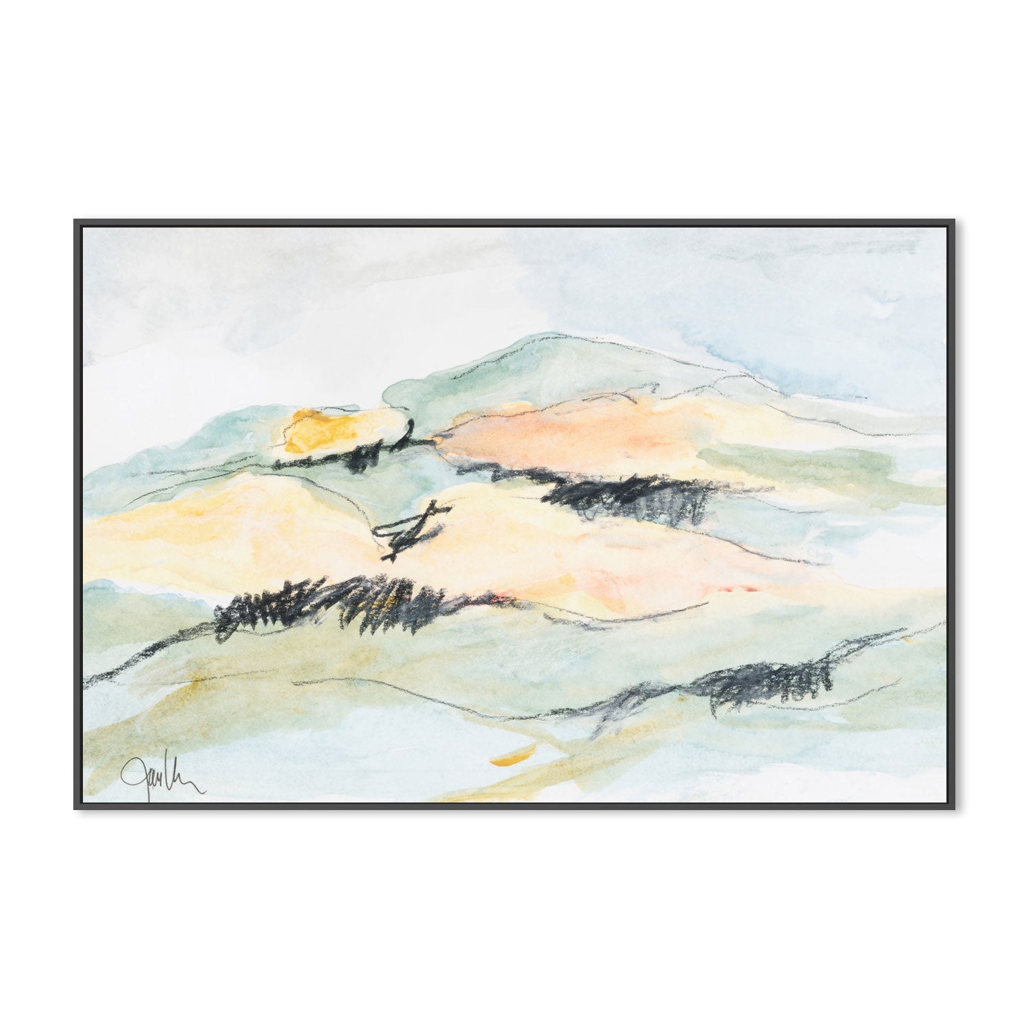 Pastel Mountain, Style A , By Jan Weiss – Eucalypt Art Group